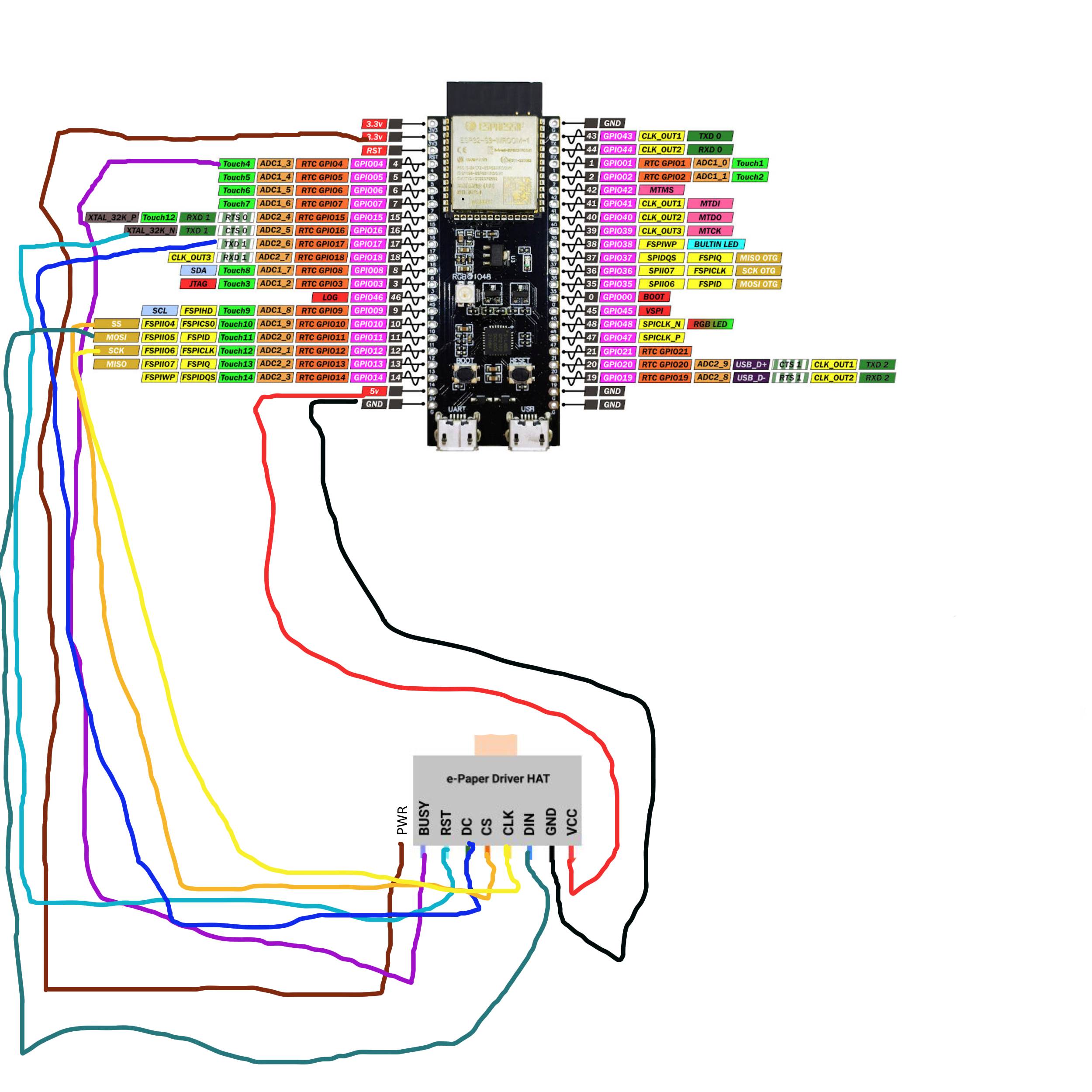 Esp32 S3 Wroom E Ink Display Connection Problem General Guidance Arduino Forum