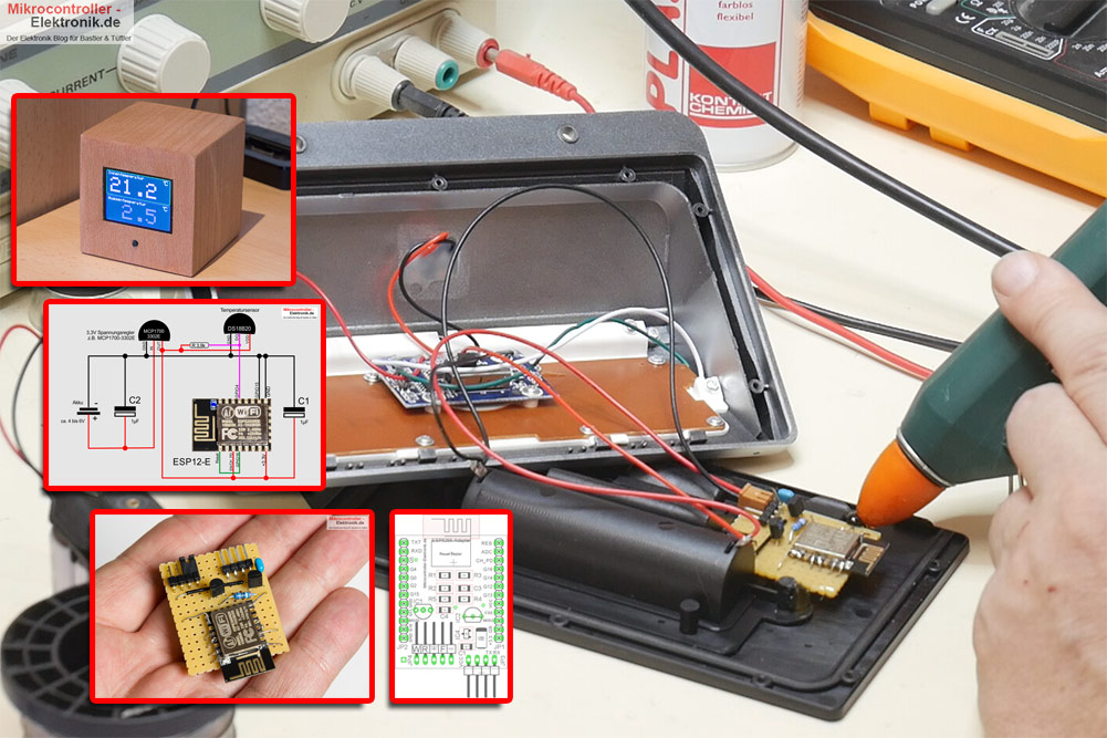 ESP32 Poolthermometer Spannungsversorgung mit Akku und Solarpanel ...