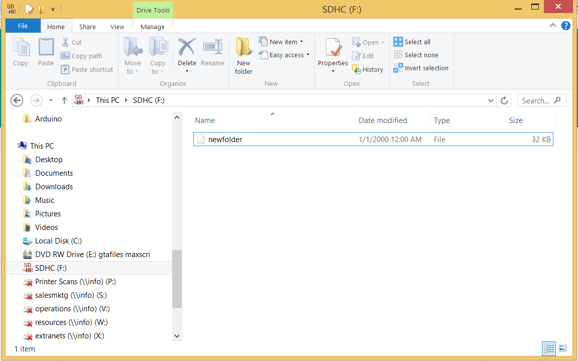 SD.mkdir produces file not folder? - Programming Questions - Arduino Forum