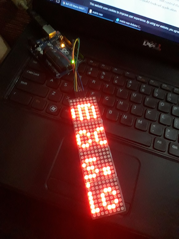 Matriz 7219 4 matrices - Software - Arduino Forum