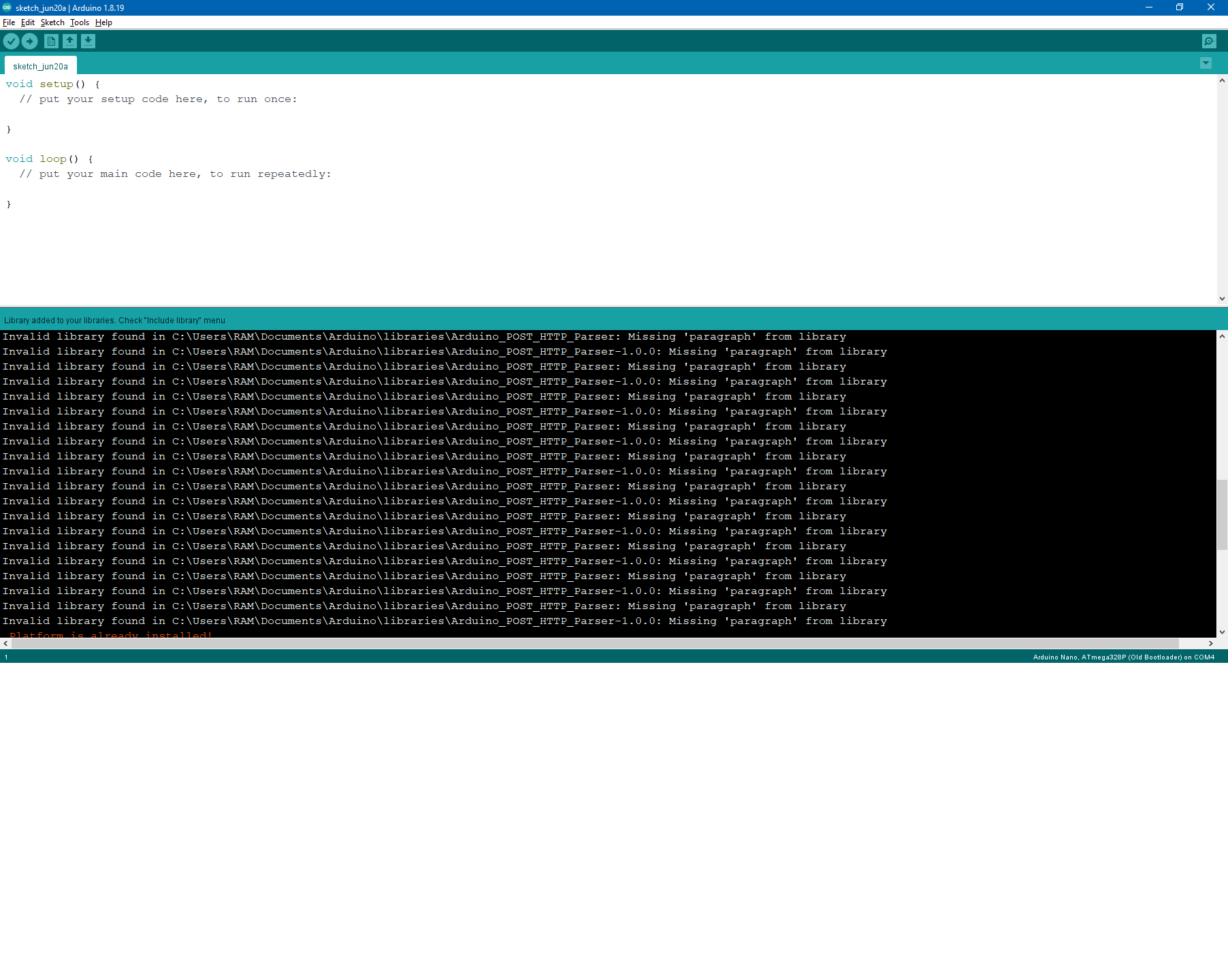 Error Parser Invalid Missing Libraries Arduino Forum