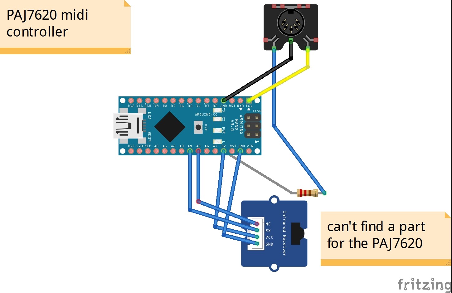 Gesture_PAJ7620 & midi - General Guidance - Arduino Forum