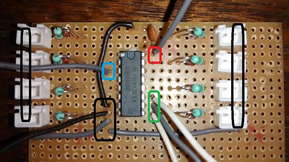Help with piezo midi drum using CD4051 [solved] - LEDs and Multiplexing ...