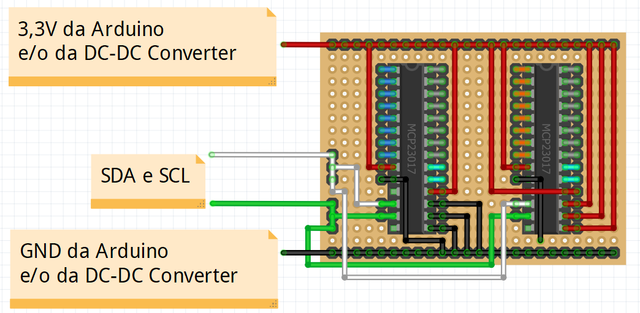Problema alimentazione esterna a MCP23017 - Hardware - Arduino Forum