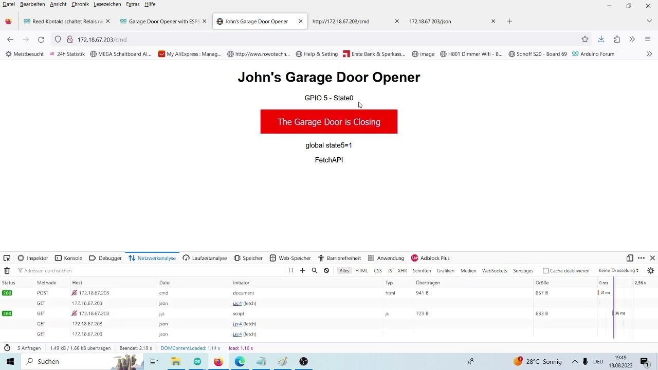 Garage Door Opener With Esp8266 Web Server Page 6 Programming Arduino Forum