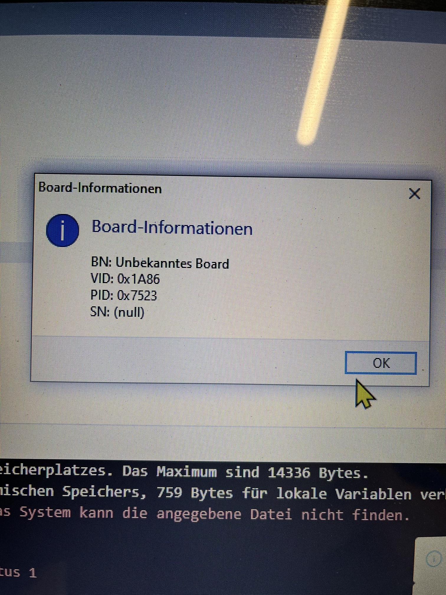Fehler beim Hochladen - Deutsch - Arduino Forum