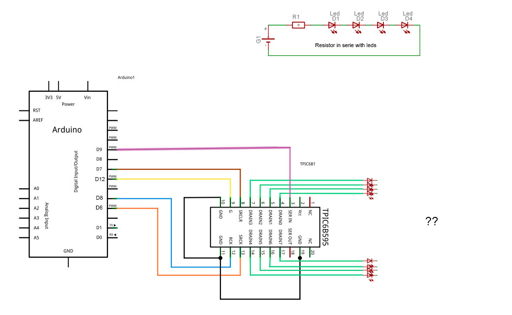 TPIC6B595 no dimmer with PWM - Page 2 - LEDs and Multiplexing - Arduino Forum