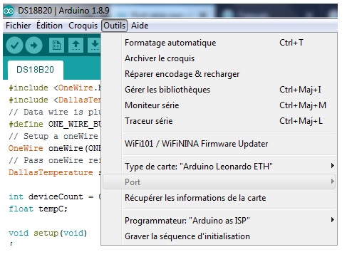 Port série non sélectionné. - Français - Arduino Forum