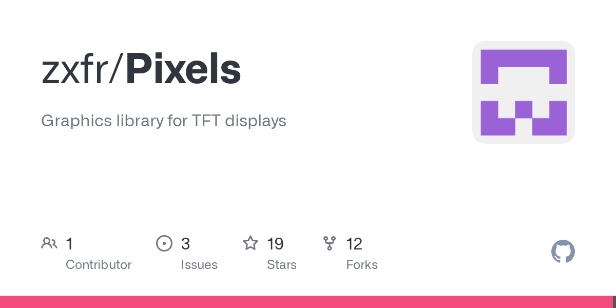 Pixels: Open source TFT LCD graphics library for Arduino - Displays ...