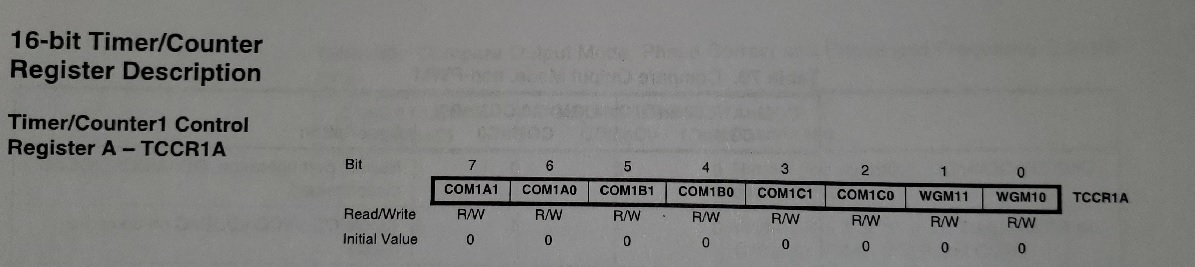 Manipulating Timer 1 on Mega 2560 for variable frequency output on pins ...