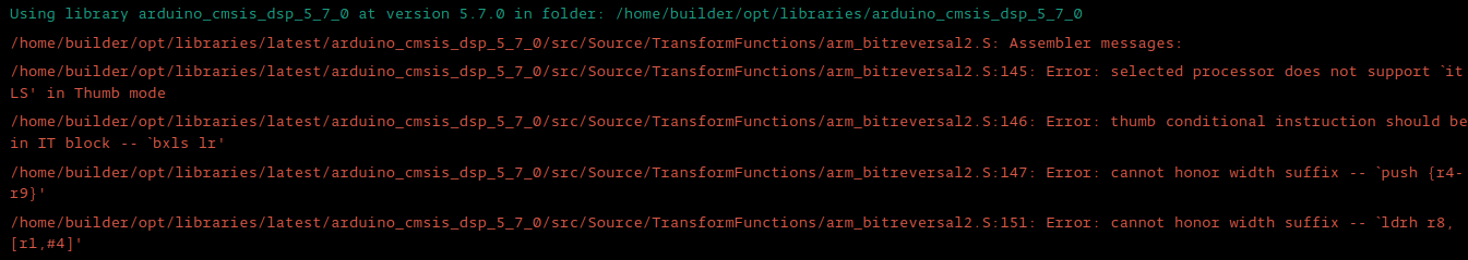 Cmsis Dsp Compilation Issue On Rp2040 Cloud Editor Arduino Forum