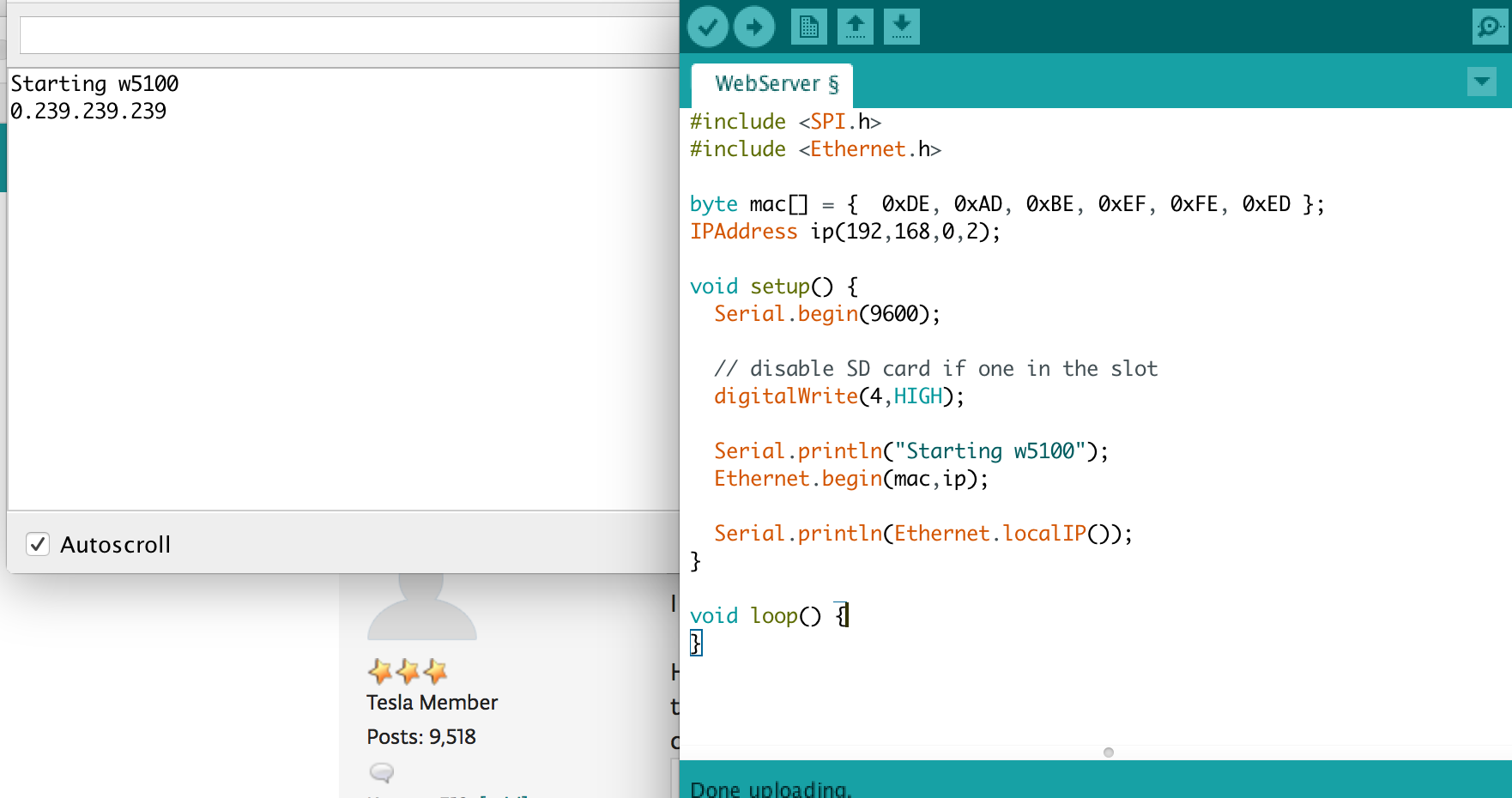 Ethernet Shield - IP address failing - Networking, Protocols, and Devices - Arduino Forum