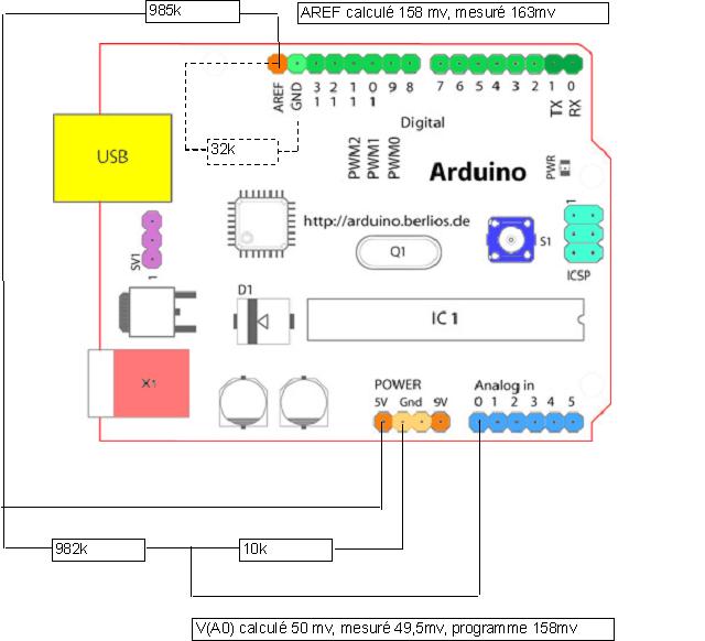 question sur tension de référence externe pour l adc Arduino Uno ...