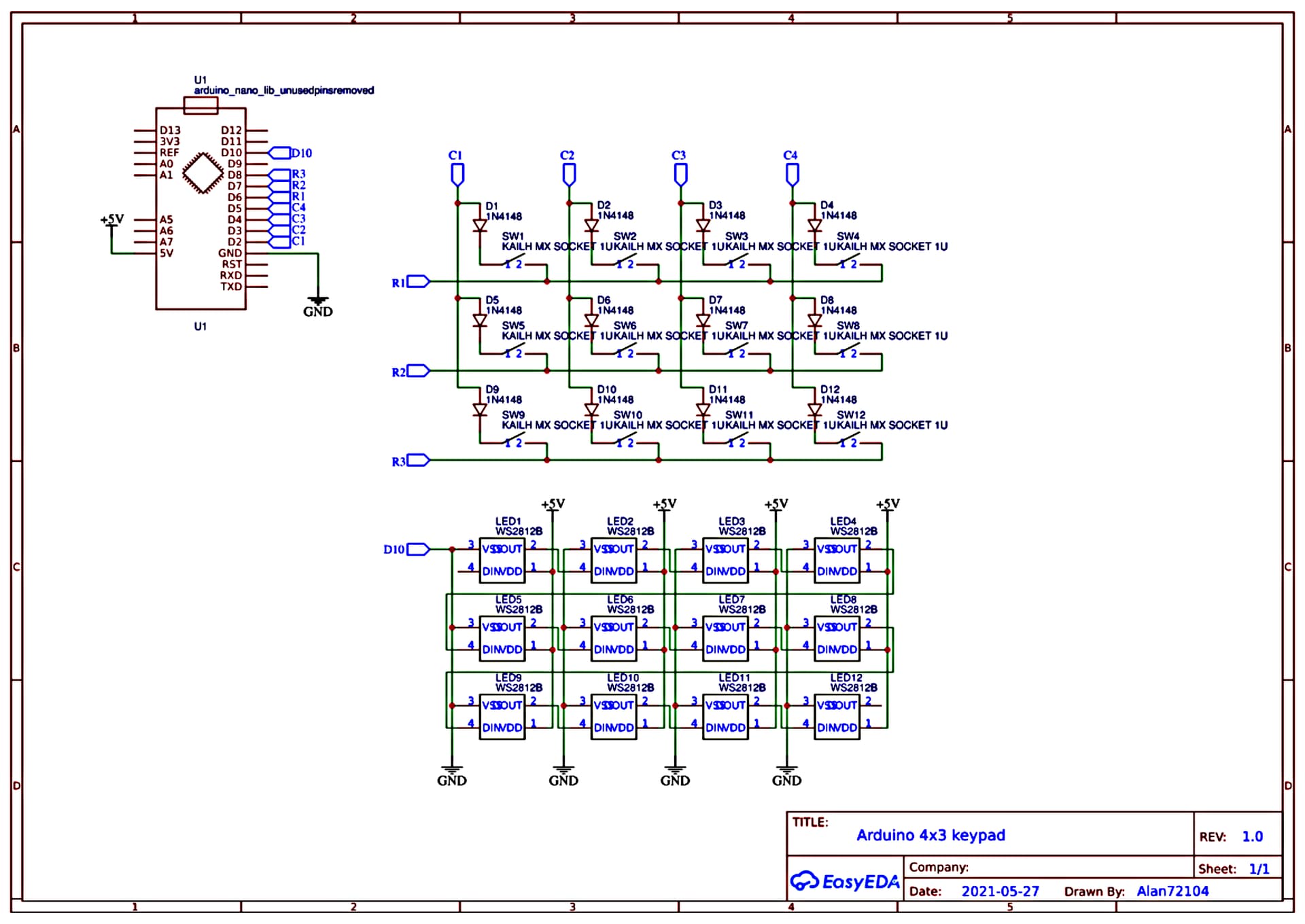 Button matrix using as few pins as possible - General Guidance - Arduino Forum