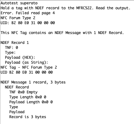 mfrc522 - Not read content from NfcA, MifareClassic, Ndef tags - Networking, Protocols, and ...
