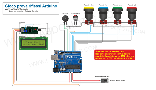 Progetto prova riflessi - Generale - Arduino Forum