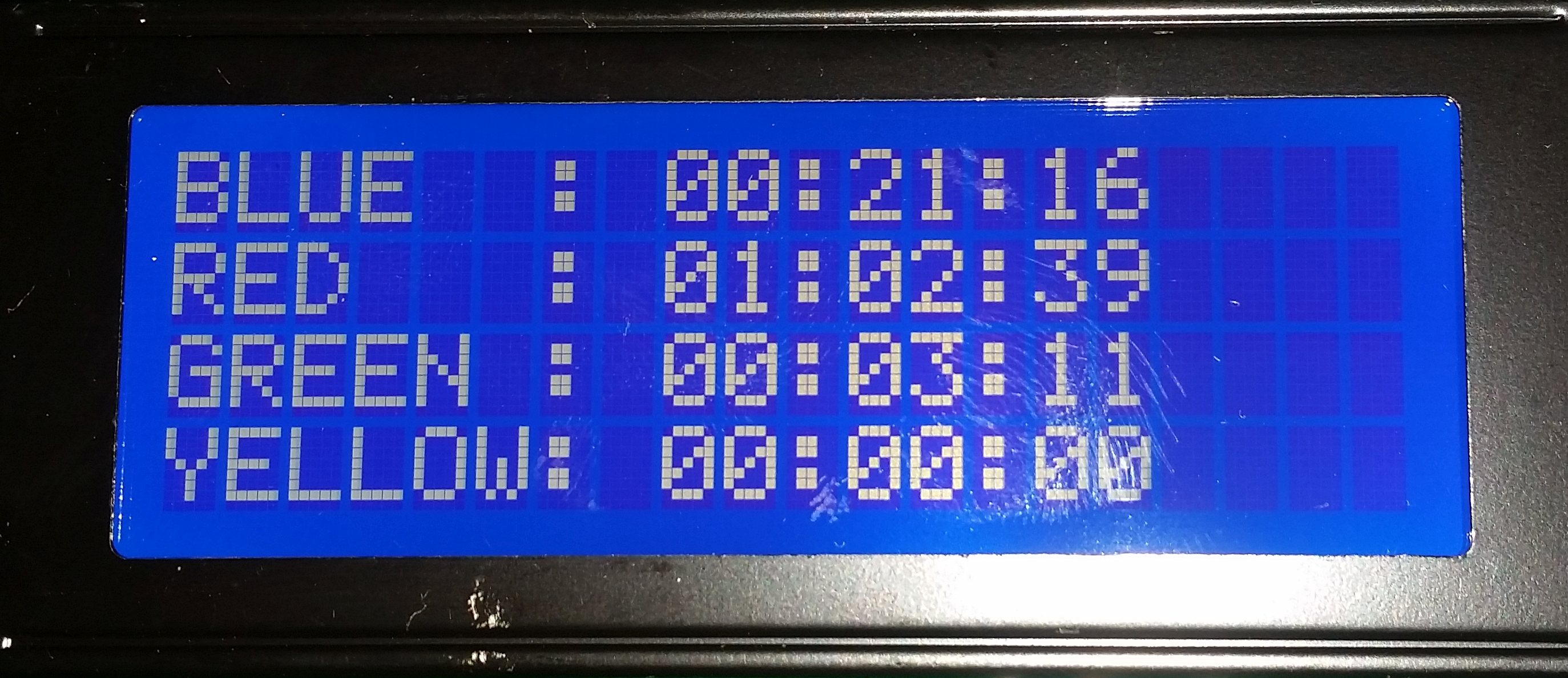 4x stopwatches on 1 LCD, with start/pause buttons - Programming - Arduino Forum