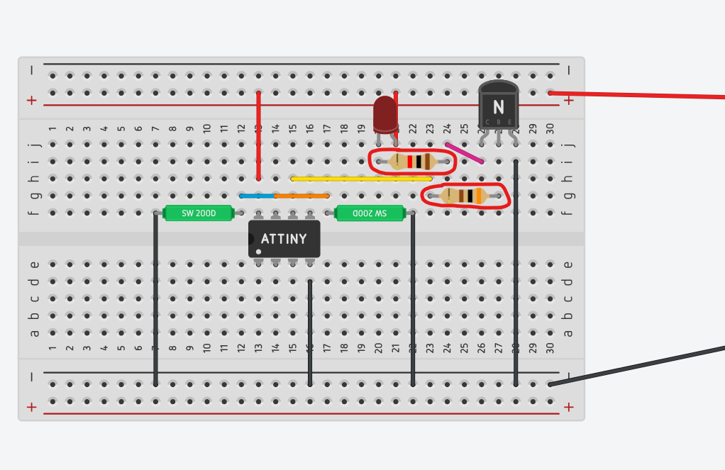 ATTiny with Tilt Switch (LED are not Bright) - General Guidance - Arduino Forum