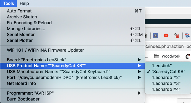 Giving a Custom Name to the USB Keyboard/Mouse Device Emulated by the ATmega32U4 - Page 2 ...