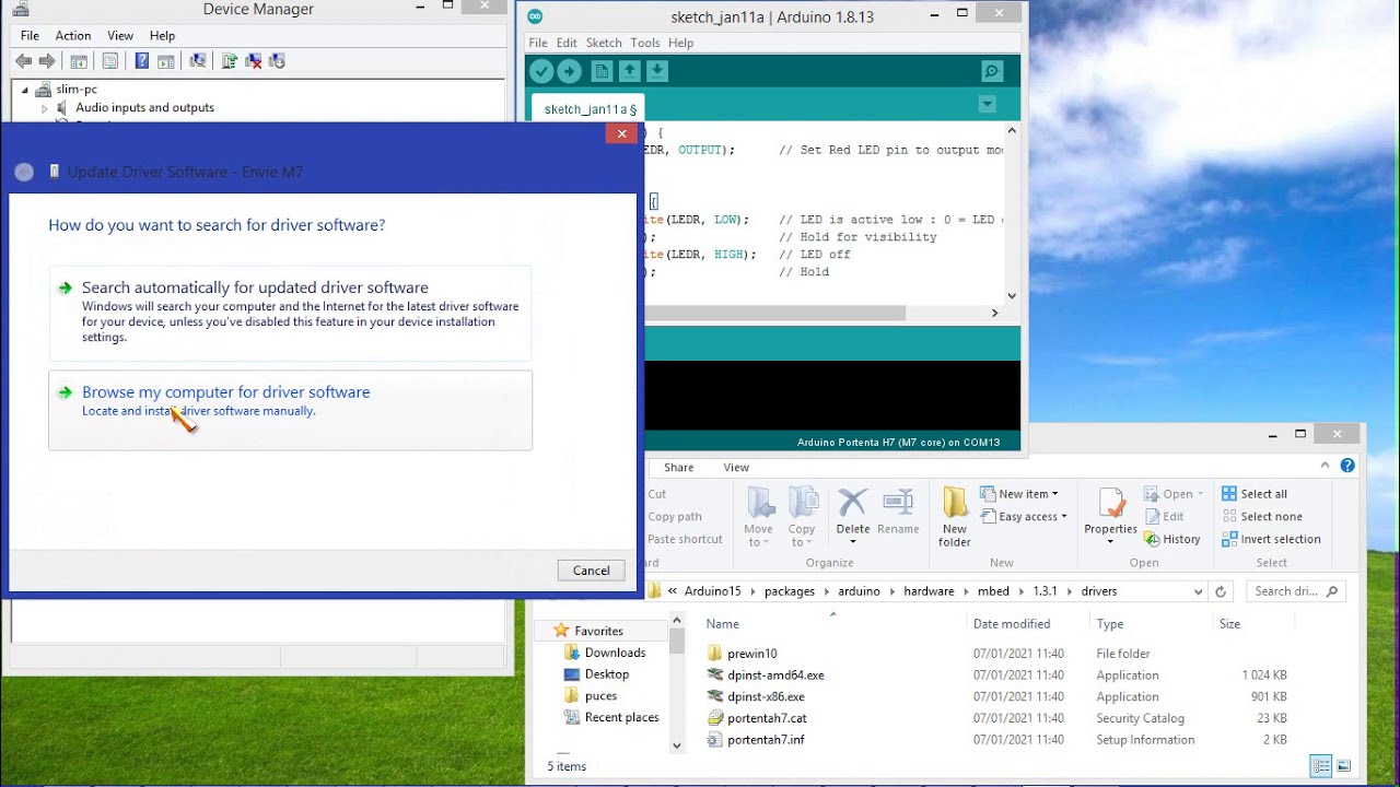 Portenta H7 on Win7 - Portenta H7 - Arduino Forum
