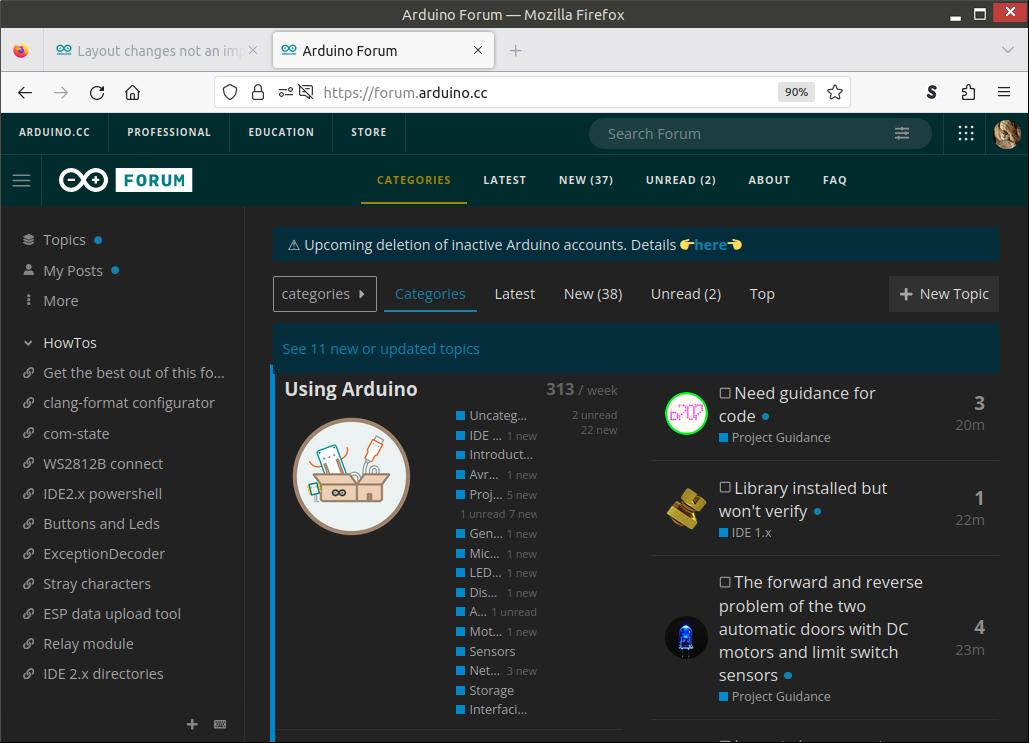 Layout changes not an improvement - Website and Forum - Arduino Forum