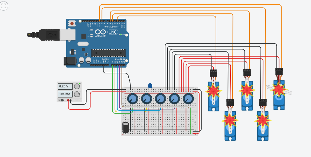 Controlling 5 Servos With 5 Potentiometers Page 2 Robotics Arduino Forum