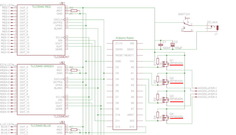 Solved Query On Use Of Mosfets In Use Of Multiplexing Leds Leds And Multiplexing Arduino