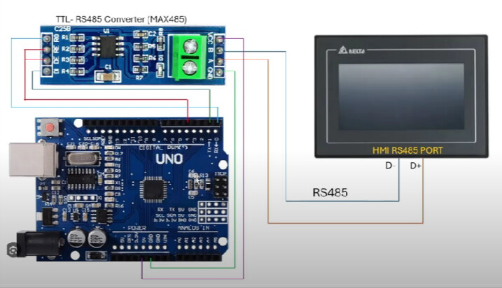 Arduino with HMI delta B07S411 RS485 - General Guidance - Arduino Forum