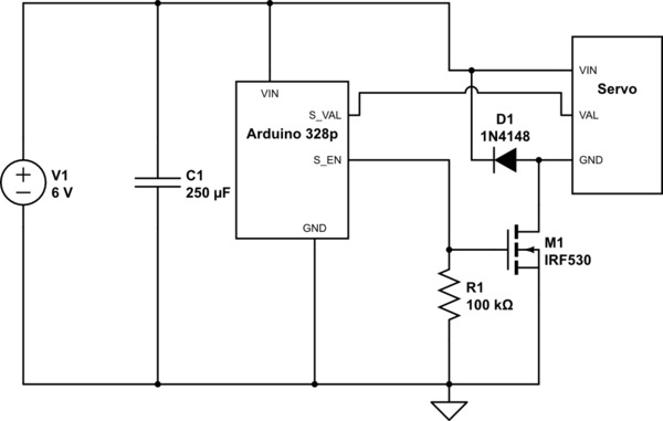 On and Off Mg995 5v Servo using esp32 and Mosfet? - General Electronics ...