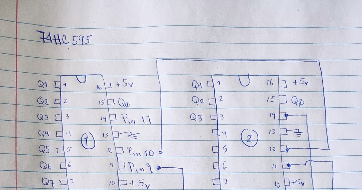 Shifting bits through differente shift registers - LEDs and Multiplexing - Arduino Forum