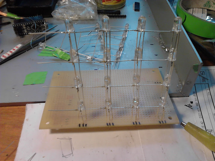 4 x 4 x 4 LED Cube with Shift Registers - LEDs and Multiplexing - Arduino Forum