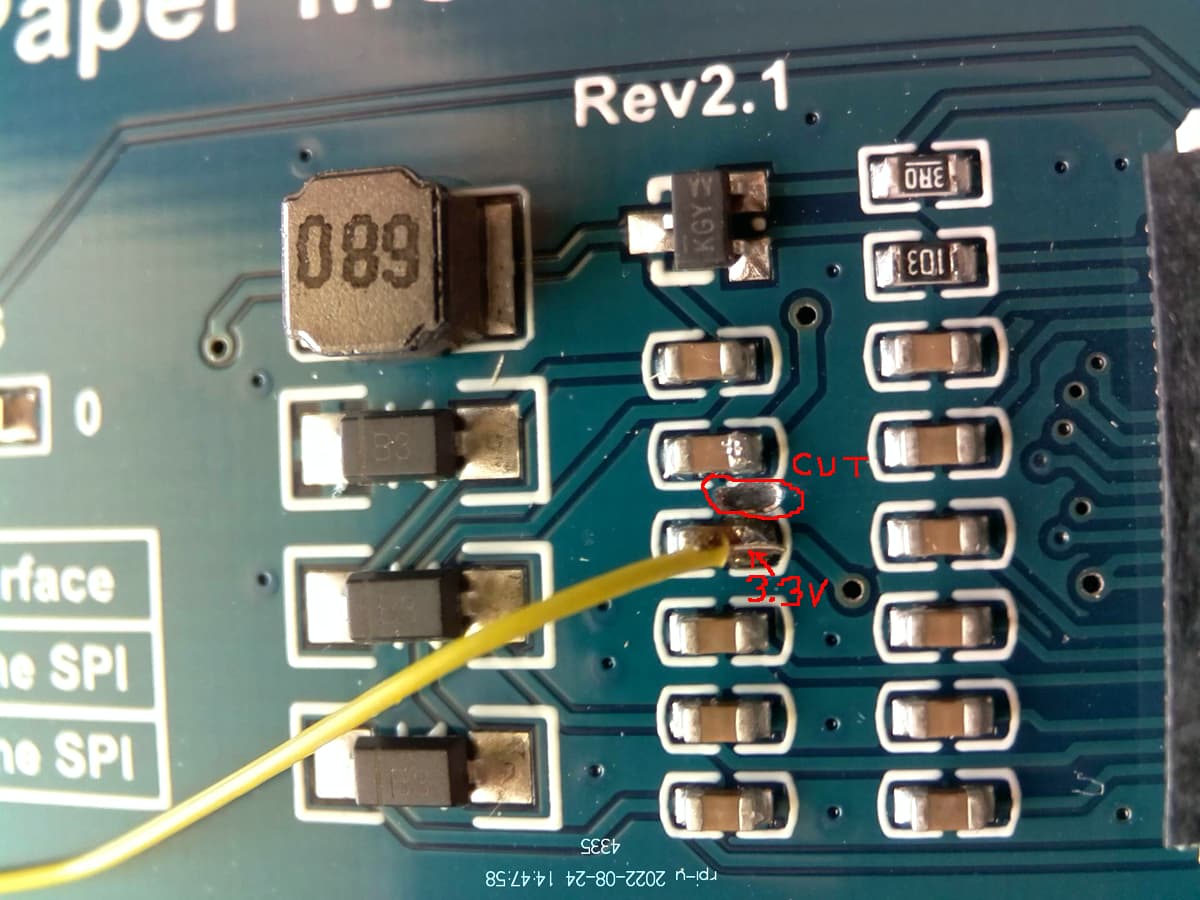 HowTo fix 5V compatible Waveshare E-Papers to allow minimum current in deep sleep mode with ...