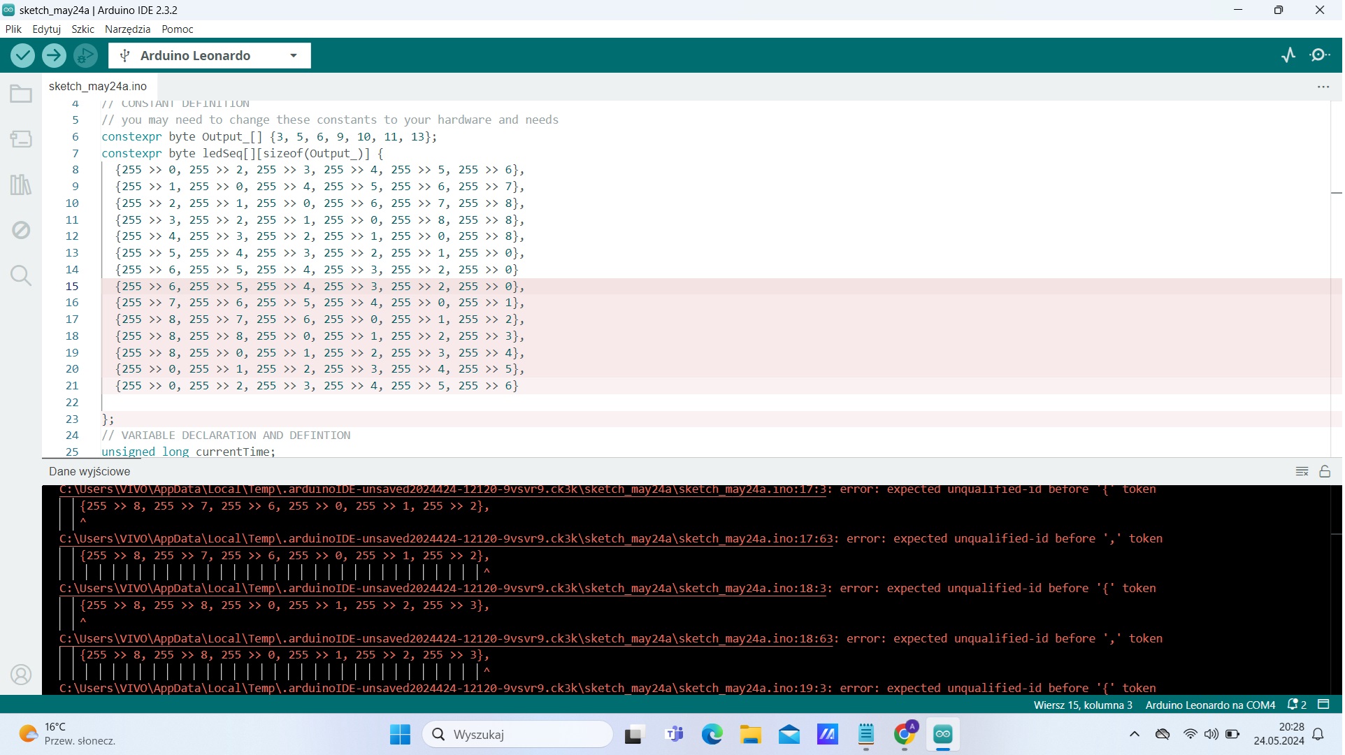 Edit sketch 6 LEDs --> 7LEDs - Page 2 - Programming - Arduino Forum