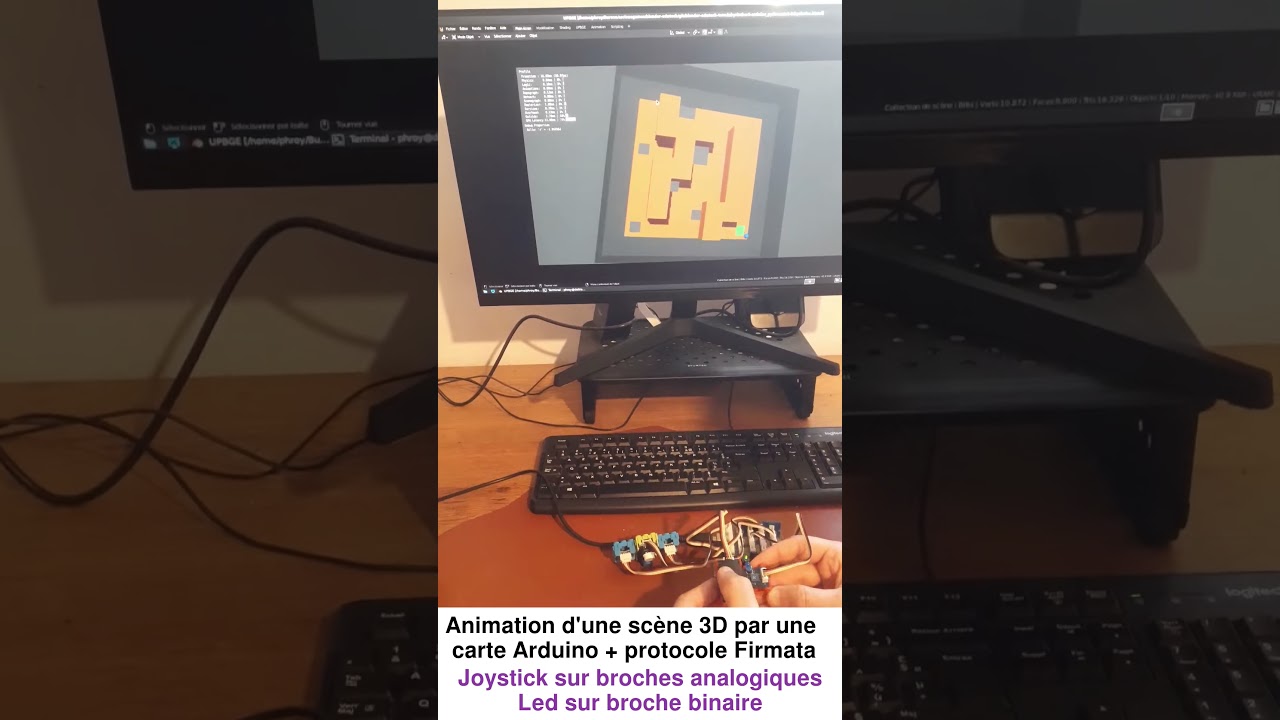 Interfacer une scène 3D (Blender + UPBGE) et Arduino - Tutoriels et cours - Arduino Forum
