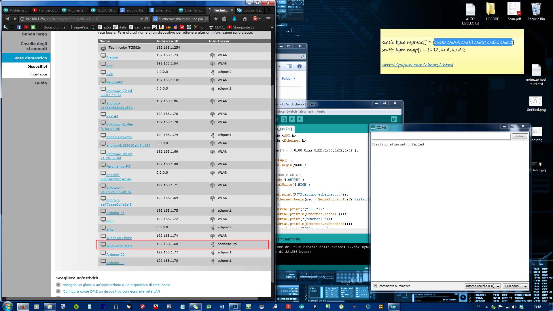 Problems with WIZnet W5100 ethernet shield - Storage - Arduino Forum