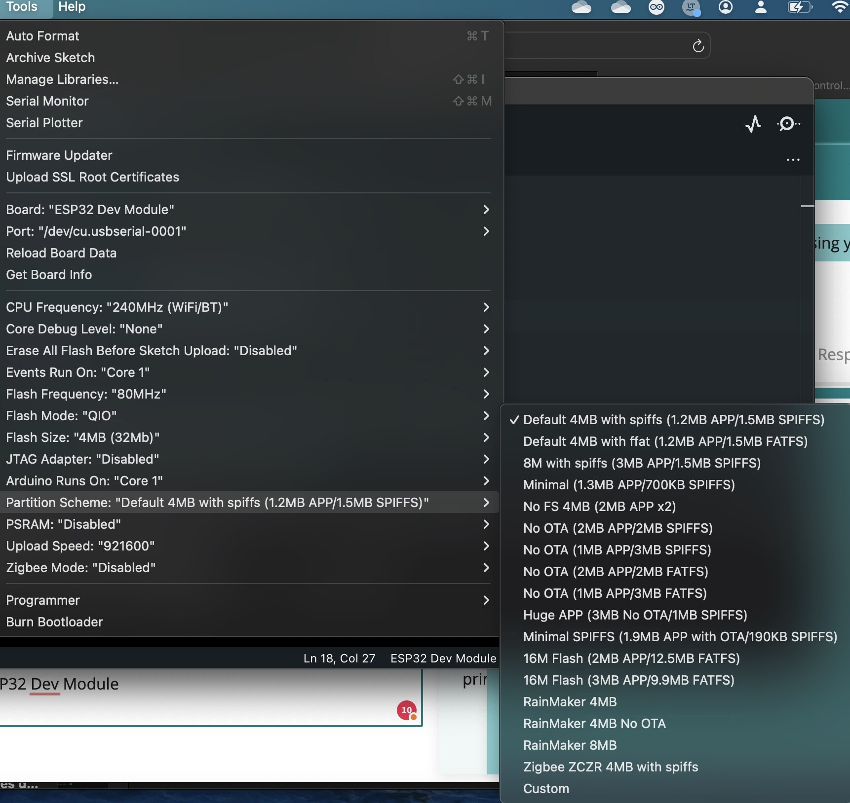 Actualizar las particiones RainMaker en las placas ESP32 - Microcontroladores - Arduino Forum