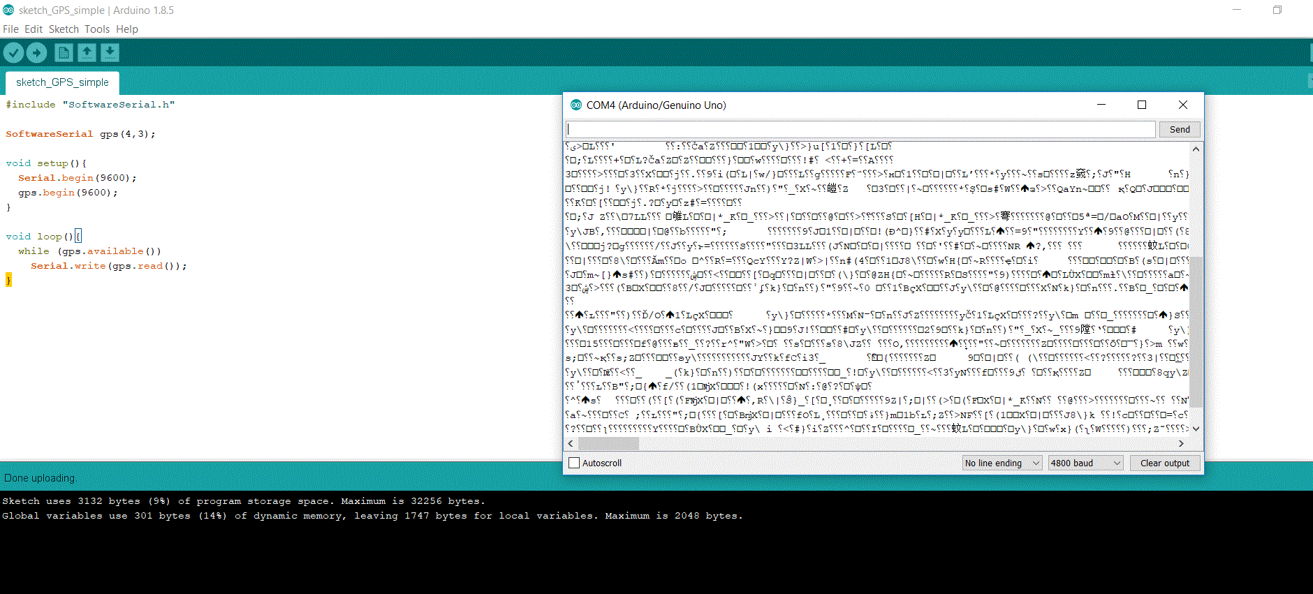ublox gps NEO-6M-0-001 sensor on Arduino UNO - Sensors - Arduino Forum