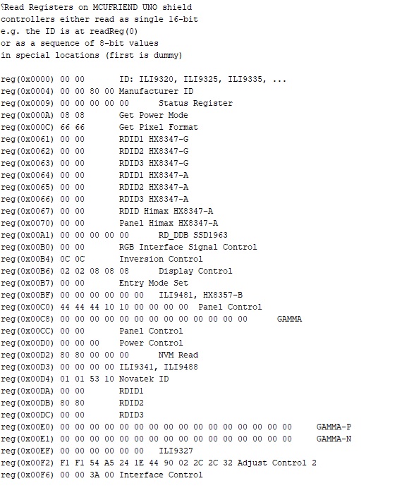 MCUFriend 3.2 TFT (for UNO) on Mega - Programming - Arduino Forum