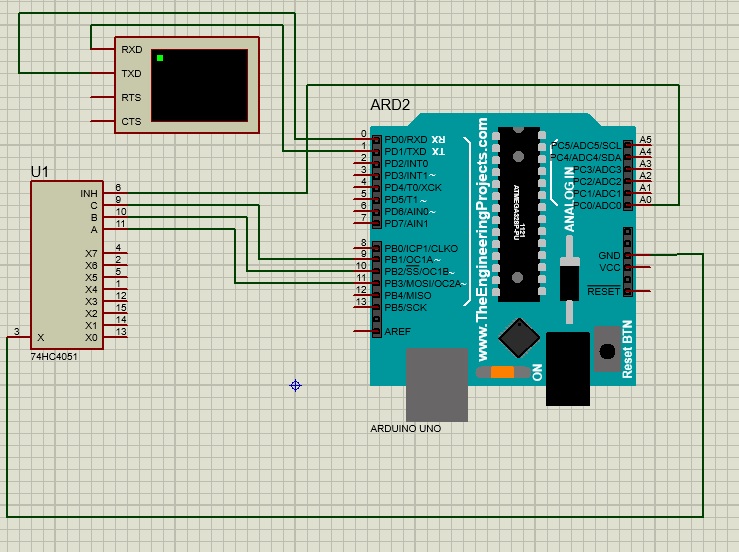 Problems with the de-multiplexer 74HC4051 - LEDs and Multiplexing - Arduino Forum