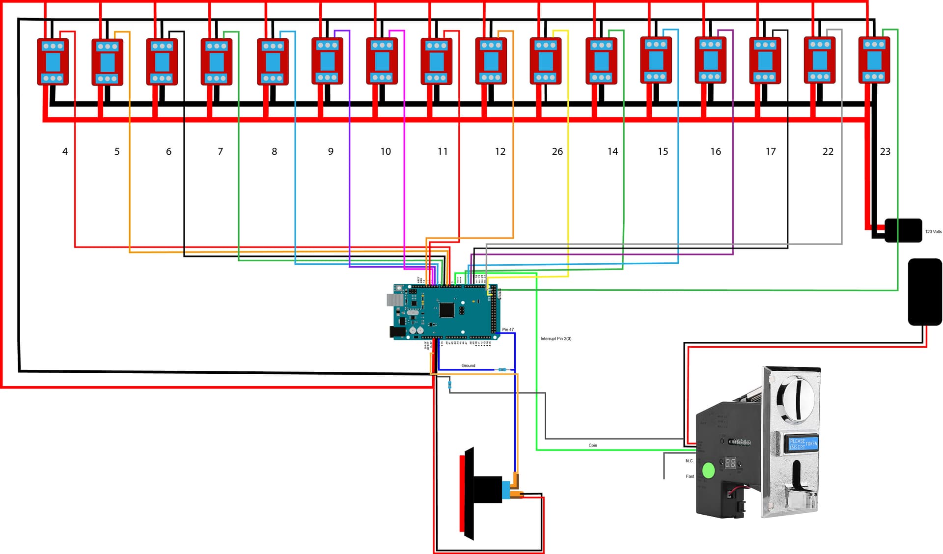Trouble With Coin Acceptor120v Triggering Pulse General Guidance Arduino Forum
