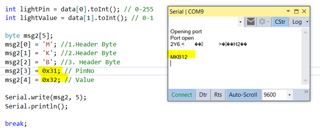 How To Write To Serial A Byte Array With Dynamic Array Programming 