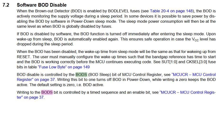 Attiny25 Assembly Bod Disable For Sleep Mode Error Page 2 Programming Arduino Forum