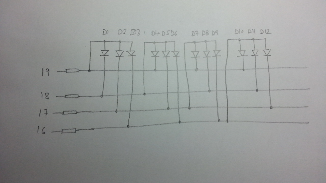 Charlieplexing Trouble With Illuminating Multiple Leds Leds And Multiplexing Arduino Forum 9234