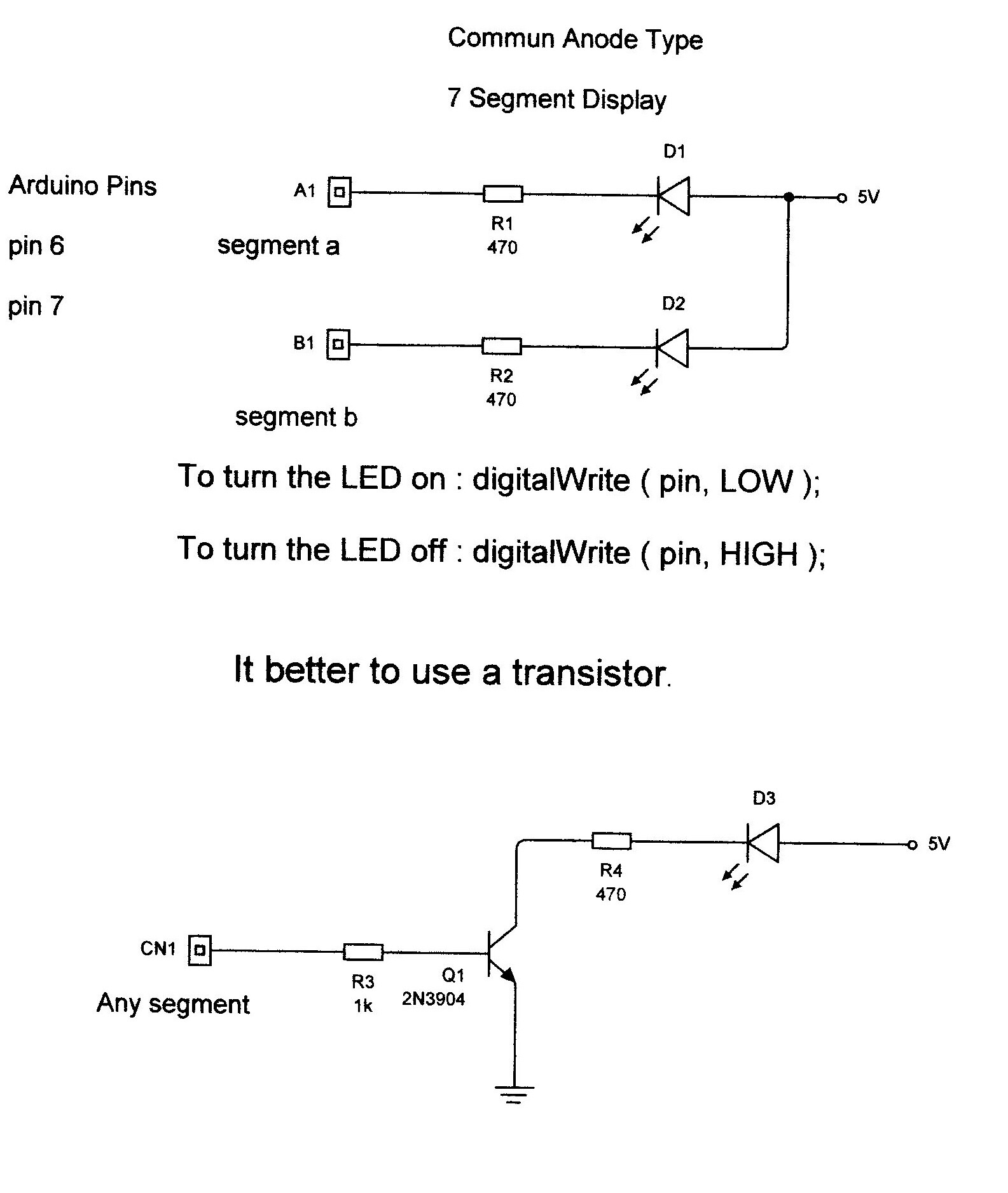 Newbie Help With 7 Segment Display Leds And Multiplexing Arduino Forum