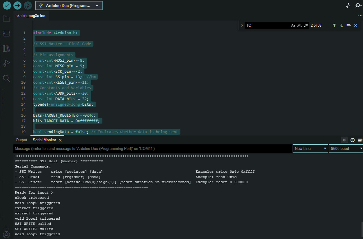 SSI read write on Due SAM3X8E - Due - Arduino Forum