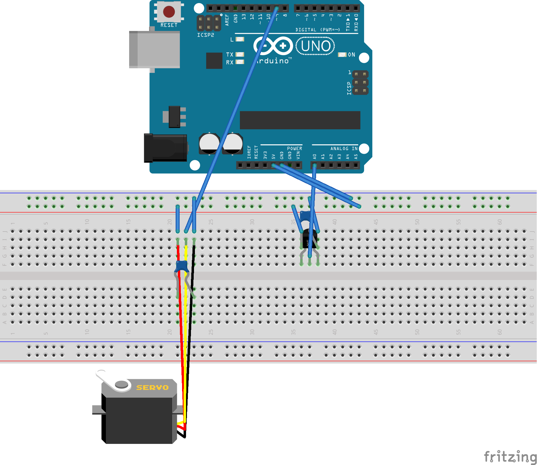 Programming a thermometer starting from Starter's Kit Project 05 ...