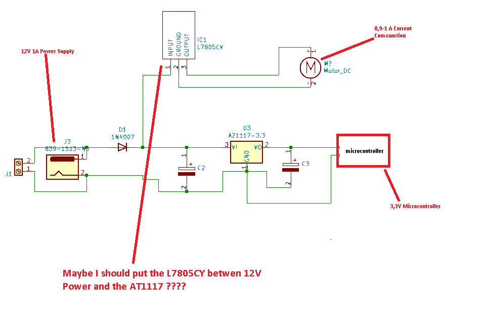 They AZ1117 is getting to much heat, why? - Motors, Mechanics, Power ...