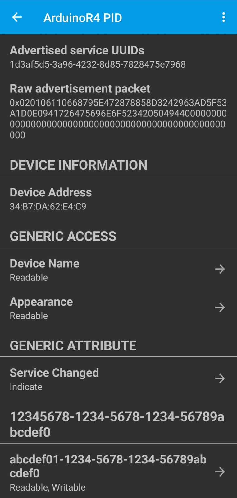 Arduino UNO R4 WiFi, BLE: only one characteristic of 3 is shown - UNO R4 WiFi - Arduino Forum