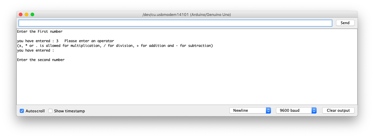 Simple Serial Monitor based calculator does not work as planned ...
