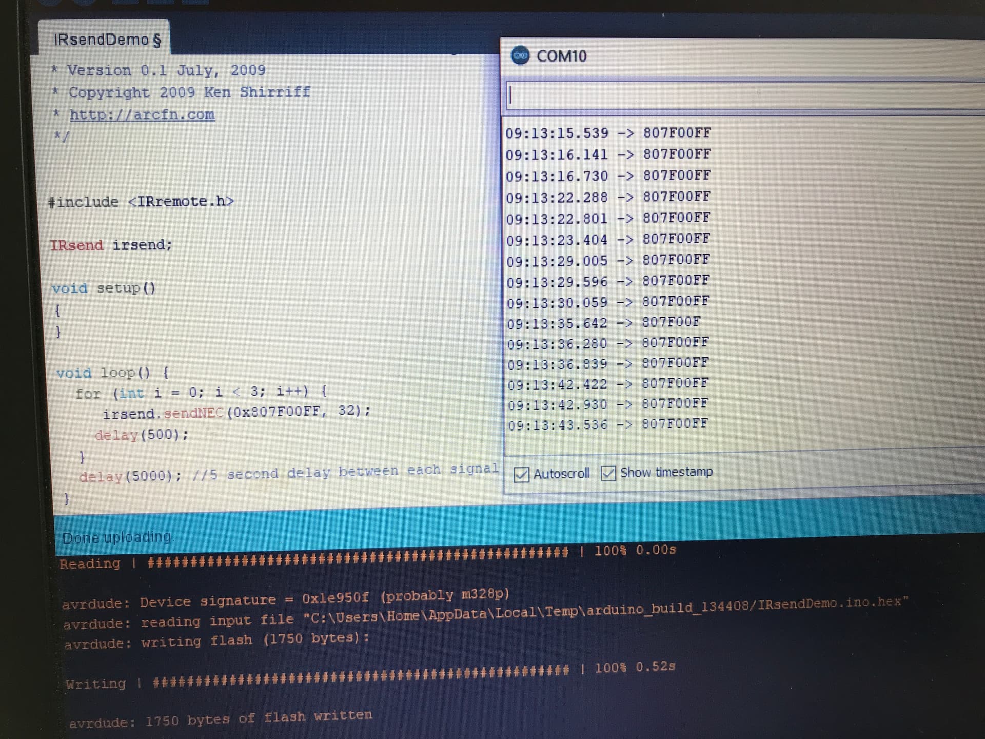 Infrared Ir Remote Codes Sent As Onkyo Instead Of Nec Programming Arduino Forum